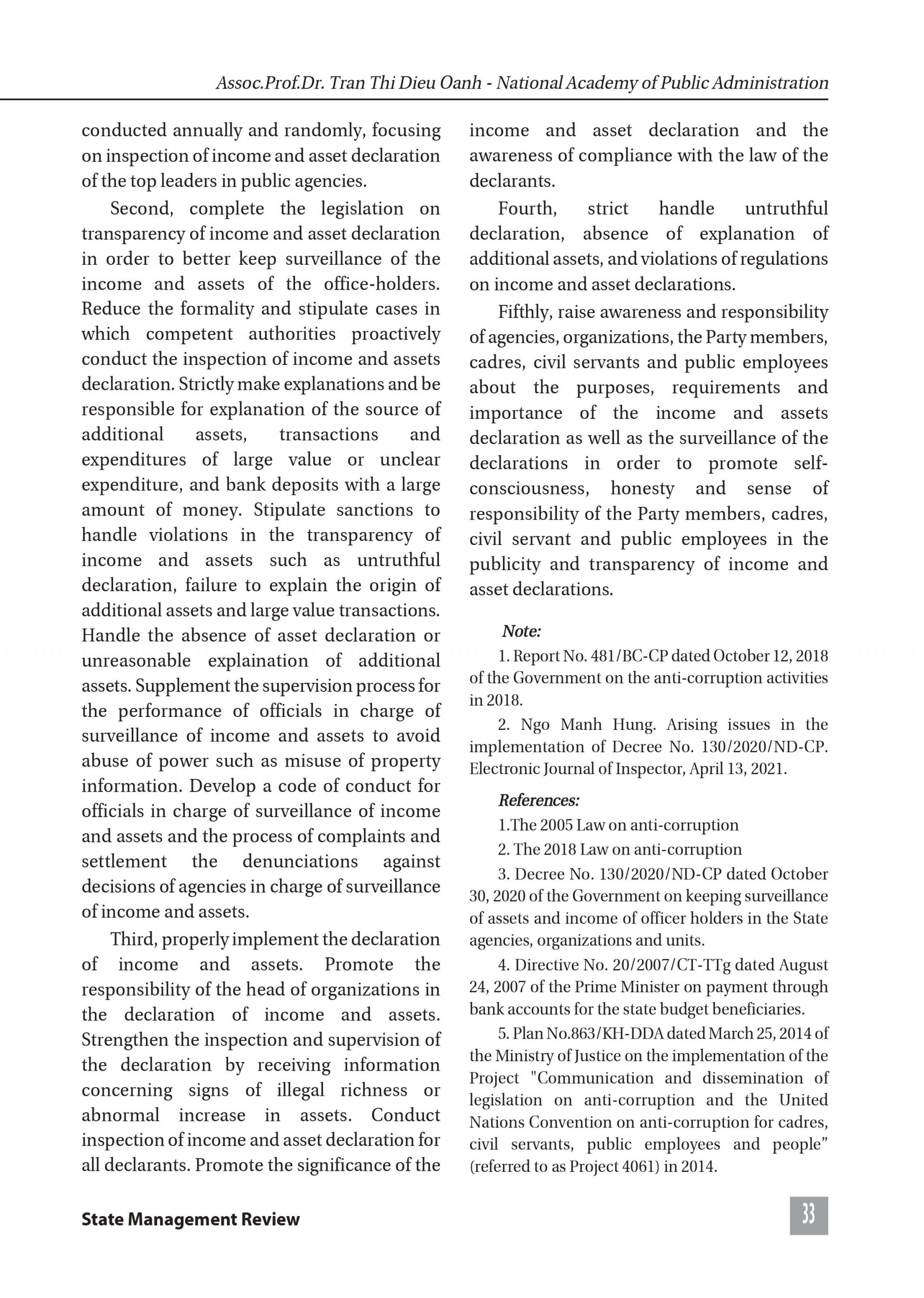 Transparency of income and asset declaration – a solution to prevent ...