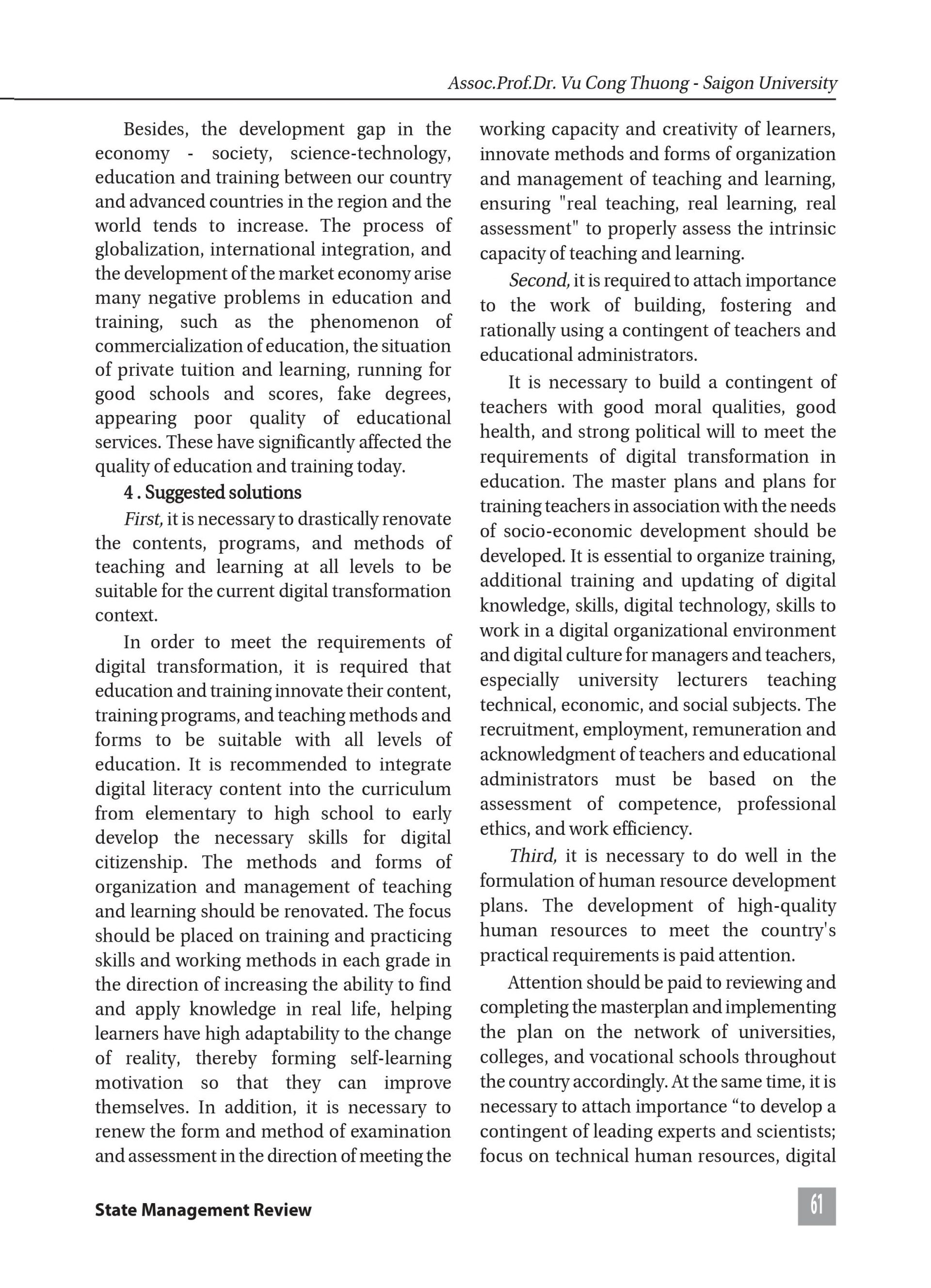 The role of education and training for human resource development in ...