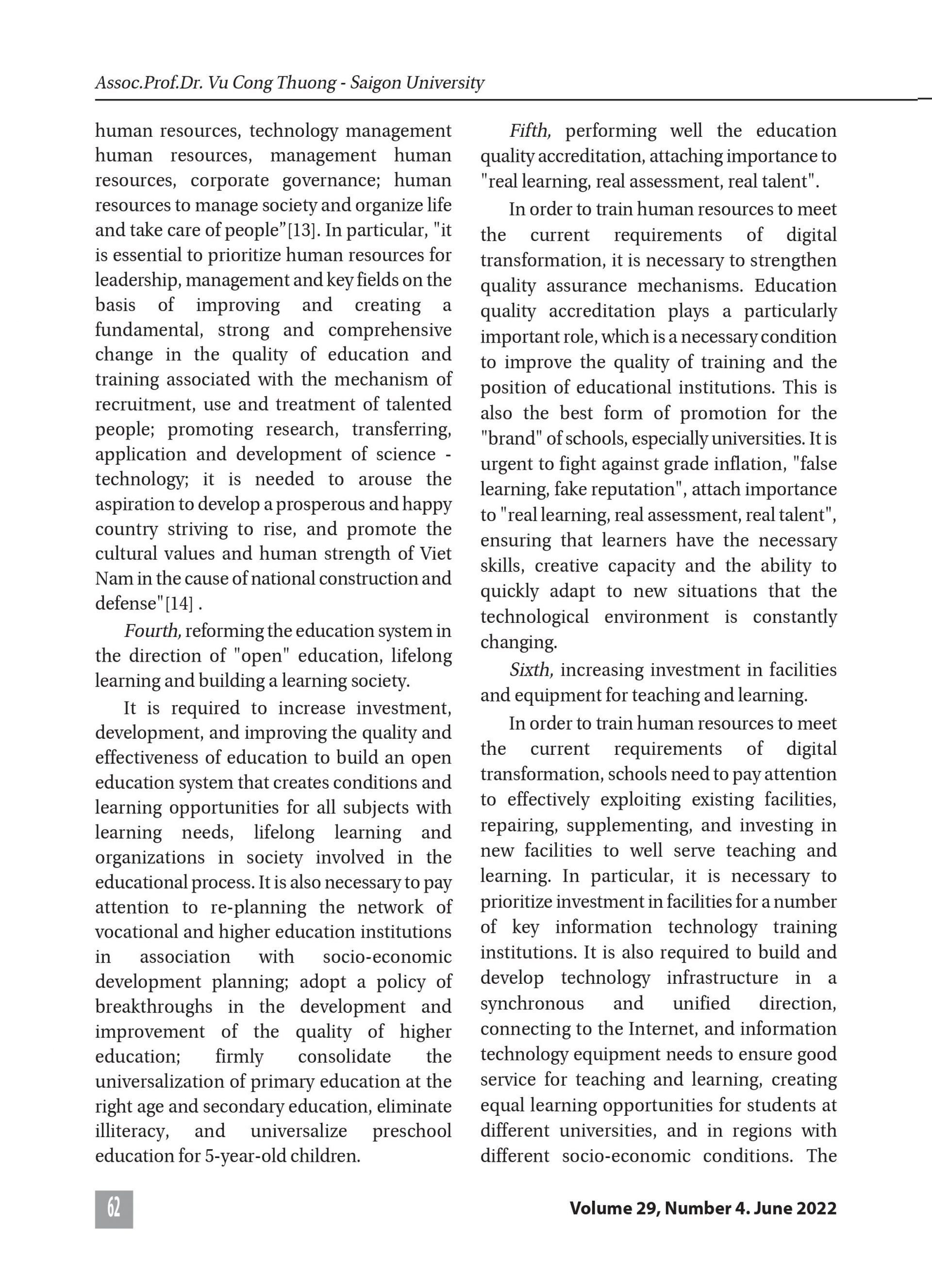 The role of education and training for human resource development in ...